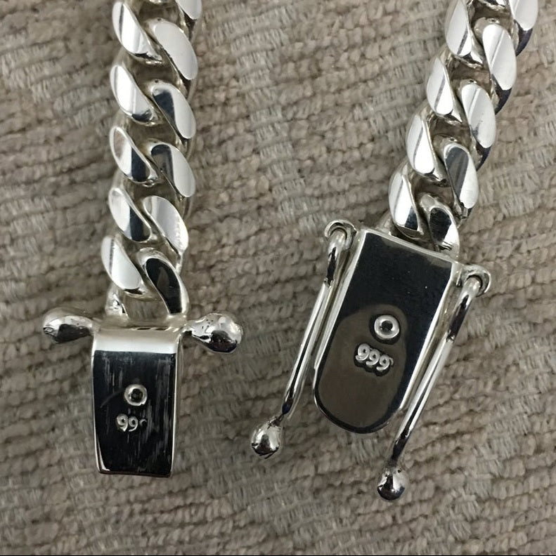 Cadena Cubana de Plata ley 999 7mm 55cm – nativosjewelryventas
